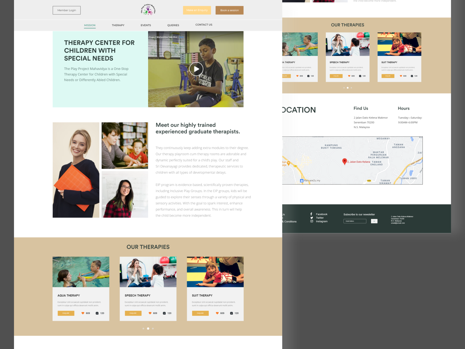 Therapy Web Design by Jishnu Dutta on Dribbble