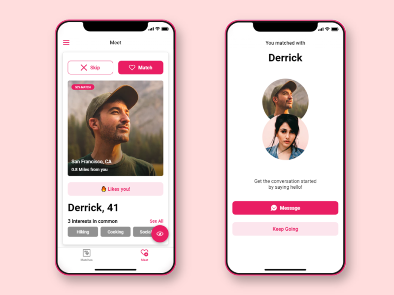 Friender - Match maker app UI by Lisa Timbillah on Dribbble