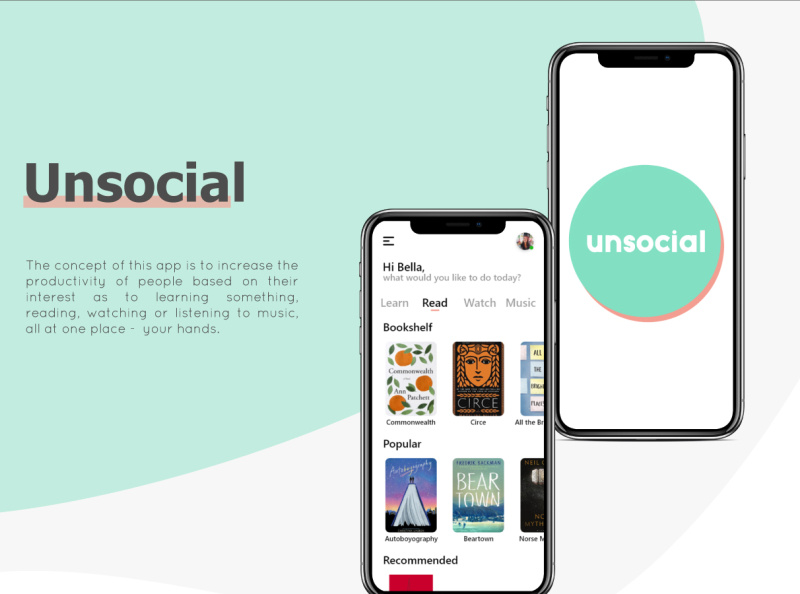 Unsocial Mobile App by Manvi Srivastava on Dribbble