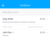 Medical app UI list view by YiJing Z. | Dribbble | Dribbble