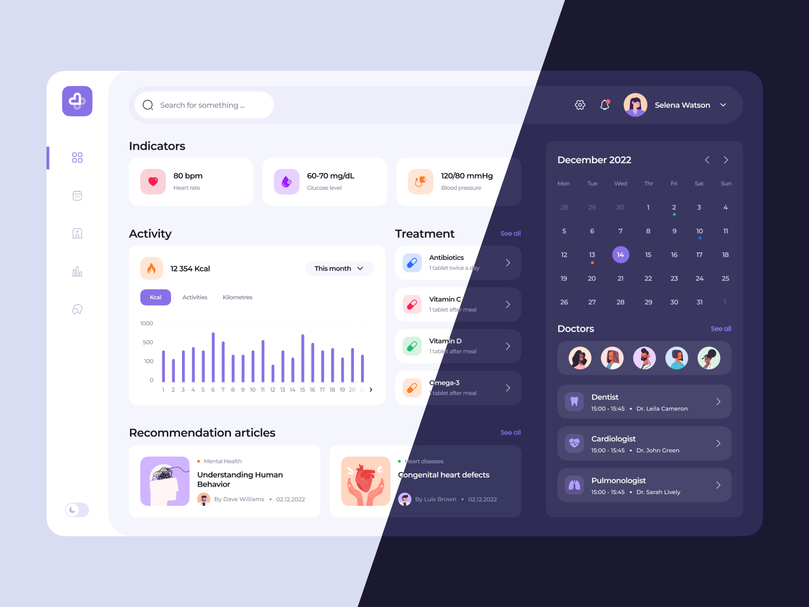 Healthcare platform - Web app by Liza Kostoreva for Fireart Studio on ...