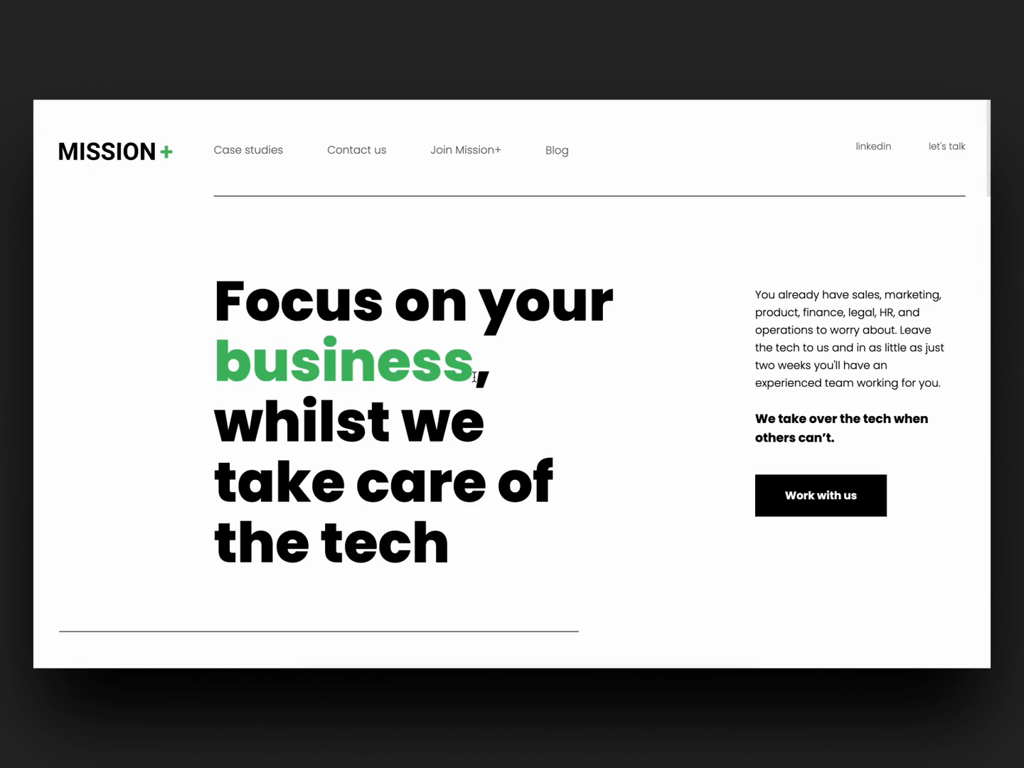 Mission Plus - Website Design by Bear Plus on Dribbble