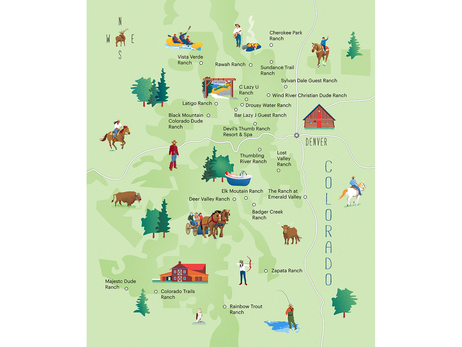 Colorado - Ranches by Simon J. Fink on Dribbble