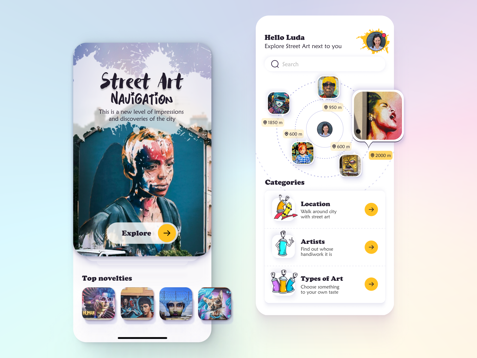 Street Art Navigator | Mobile App by Mila A on Dribbble