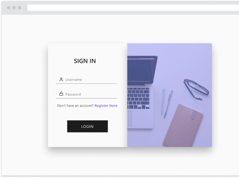 Login Page - Browser Mockup by Godson Chibuikem Jnr on Dribbble