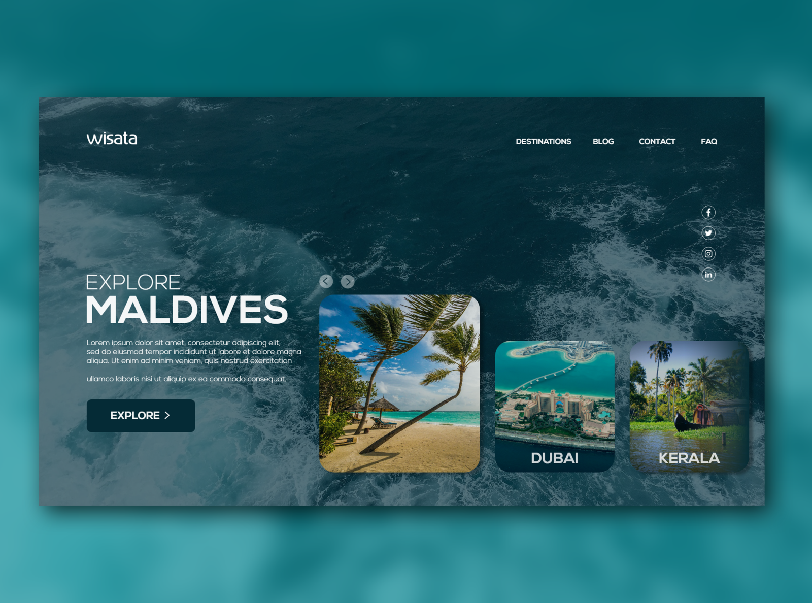 WISATA - Travel Company Website UI by Akshay Muley on Dribbble