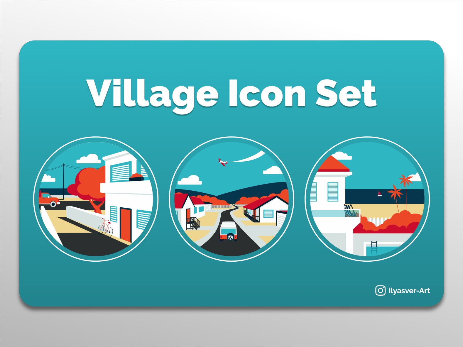 "Village" Icon Set by Ilya Sverdlov on Dribbble