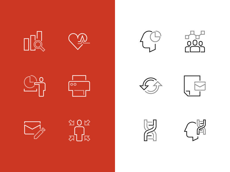 Squared Line Icons by Bogdan Roșu on Dribbble