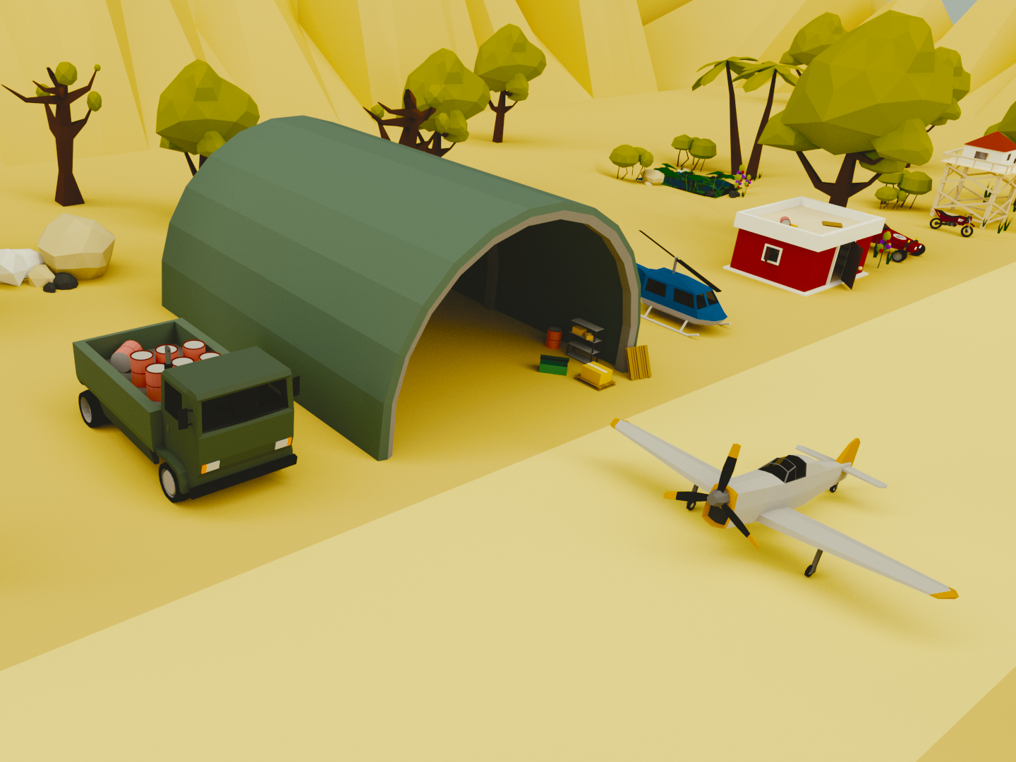 Lowpoly level art by Md. Shahidul Alam on Dribbble