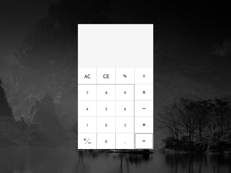 Minimalist Calculator by Ji Lee on Dribbble