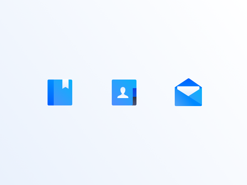 Soft Texture Blue Icons by Jimmy Cheung for ThoughtWorks China XD on ...
