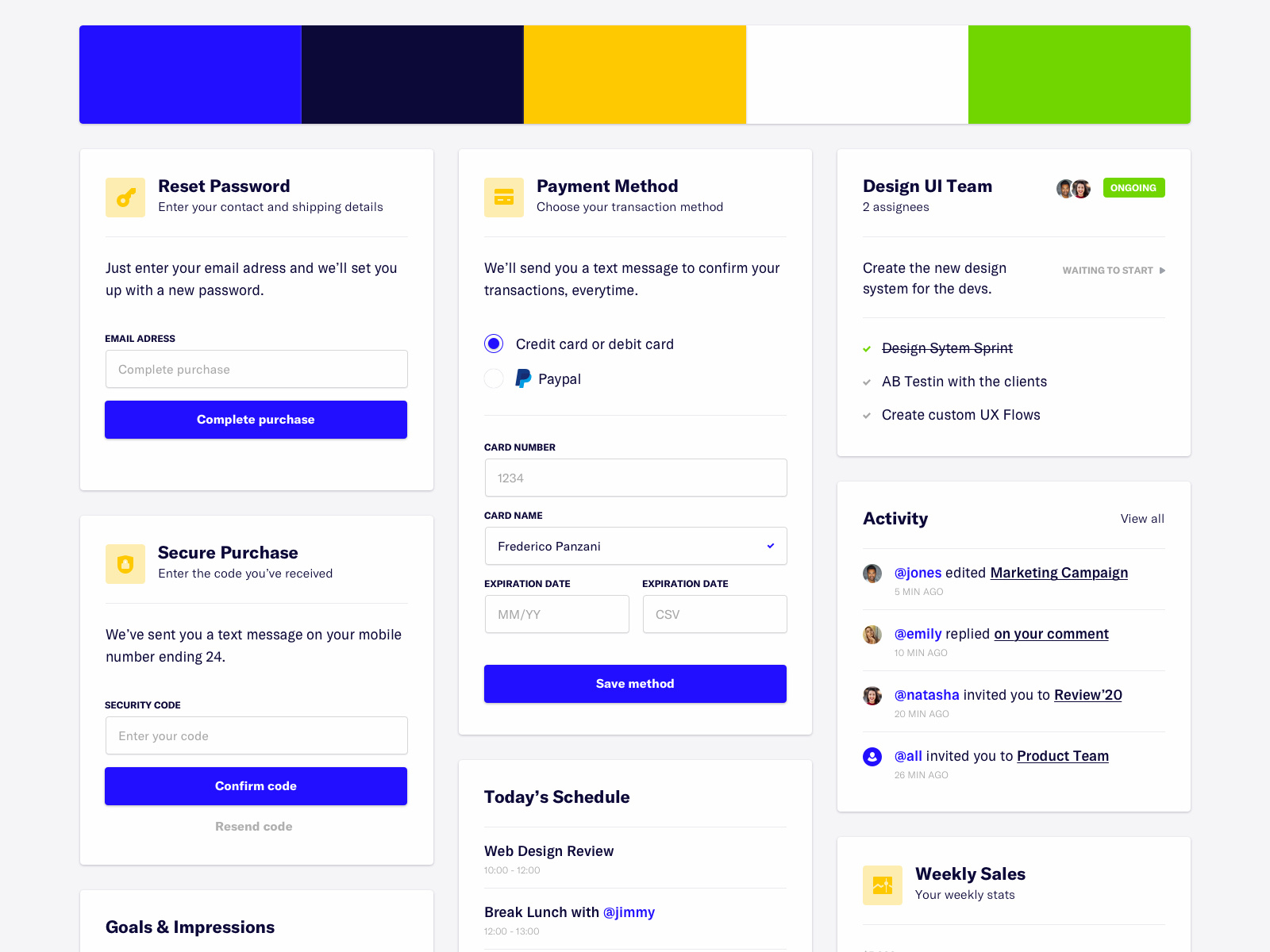 Dashboard Components by Jeremy Jones on Dribbble