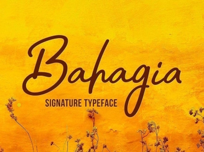 Bahagia Signature Free Font by Juanita on Dribbble