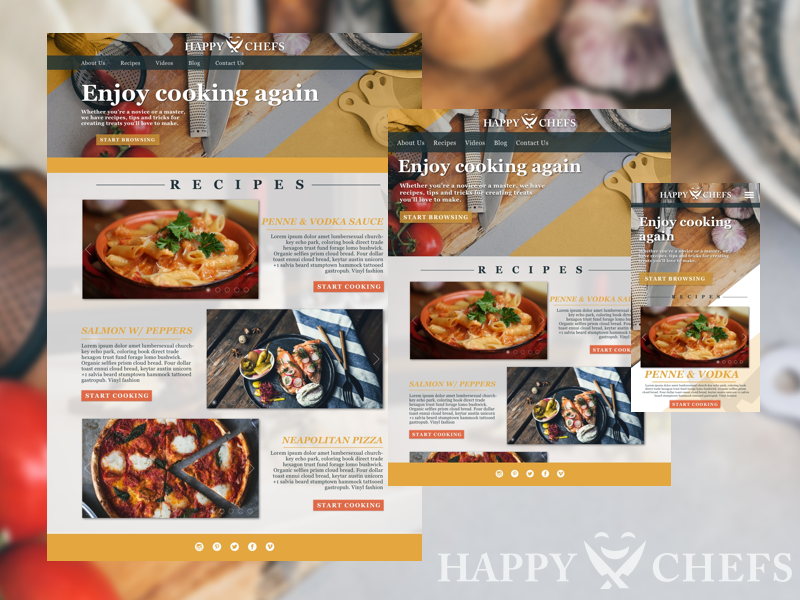 Happy Chefs Web Design by District North: Media & Design Studio on Dribbble