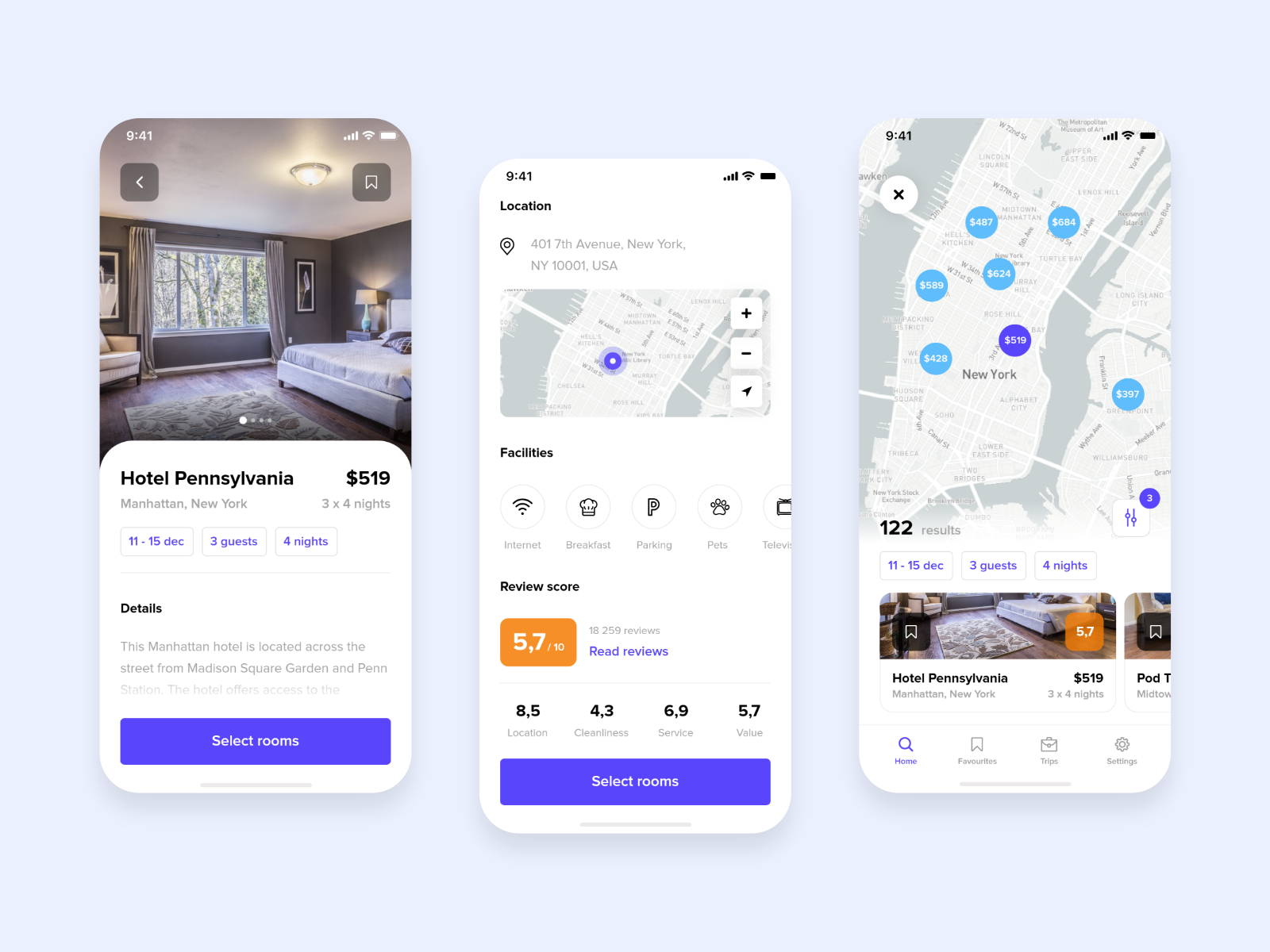 Hotel app 2 by Radovan Tucek on Dribbble