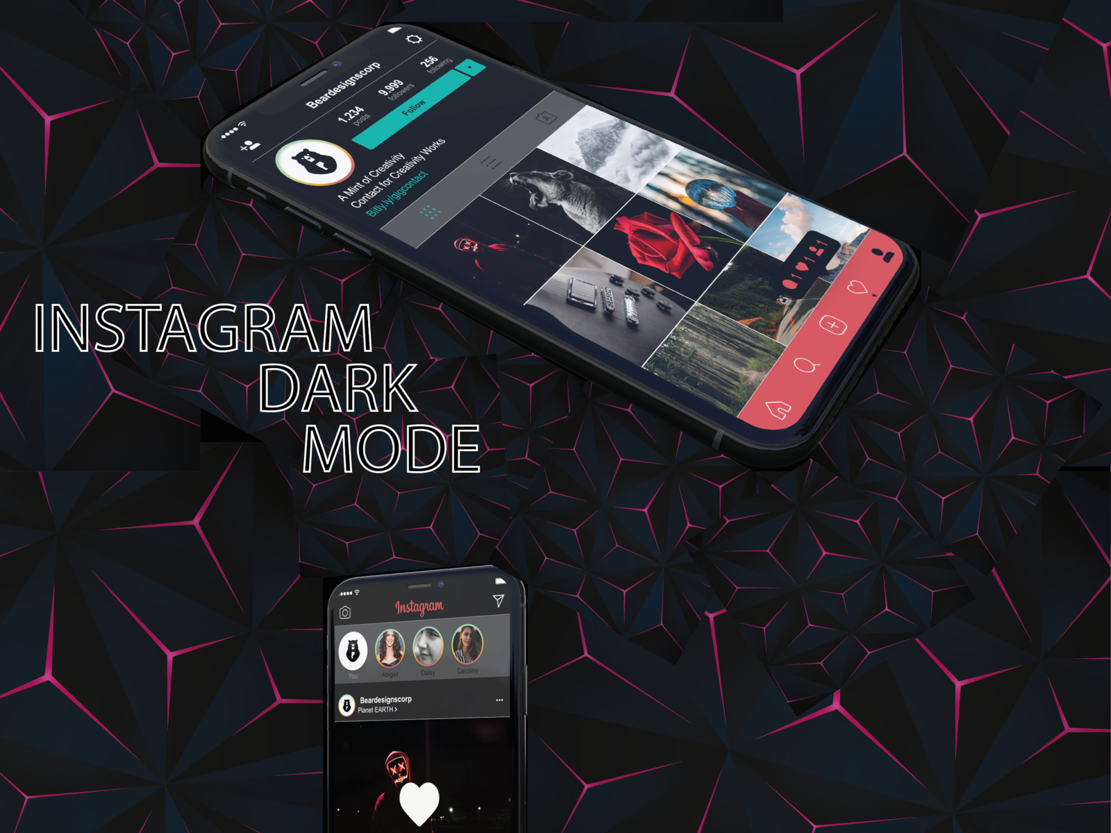 Instagram dark mode by Cliff Patric on Dribbble