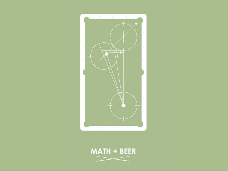 Math + Beer = Pool by Eric Darnell on Dribbble