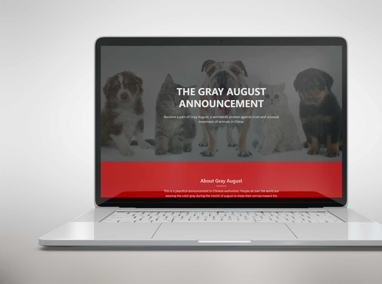 Dogs & Cats Protest Website by Pankaj Kumar Semwal on Dribbble