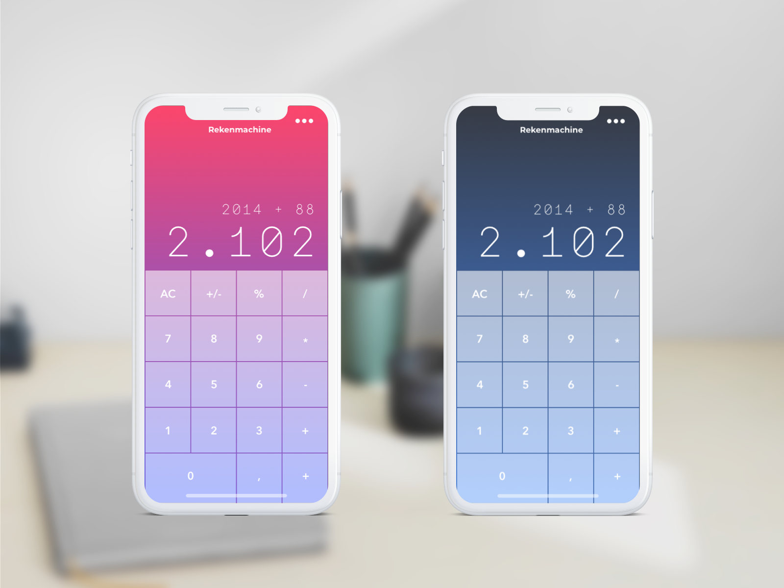 Clean calculator design by Erik on Dribbble
