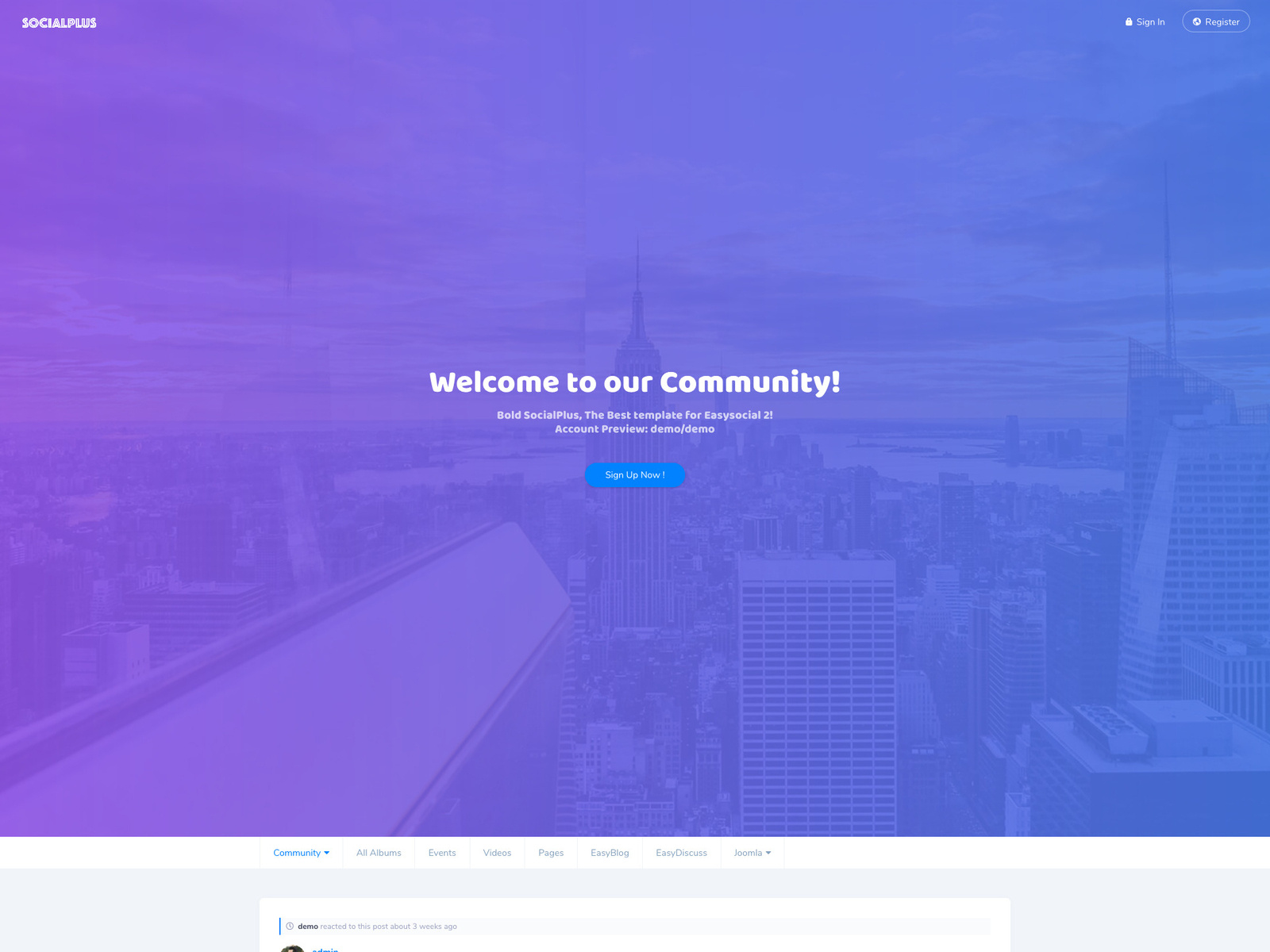 Bold Socialplus - Social Networking Joomla template by CmsBold on Dribbble