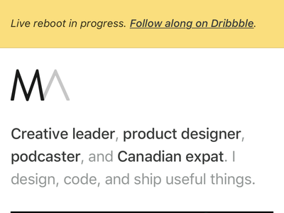 Hiding the Menu by Matthew Anderson on Dribbble