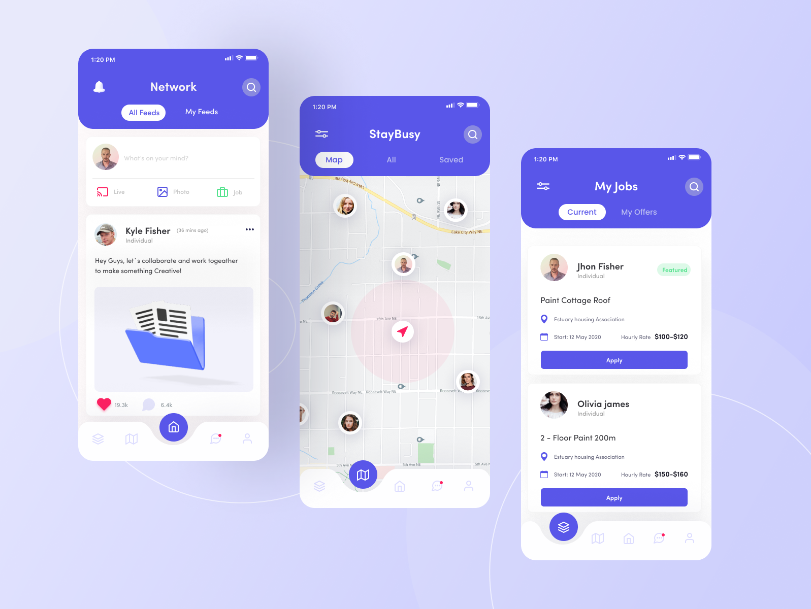 Social App Ui! by Intishib on Dribbble