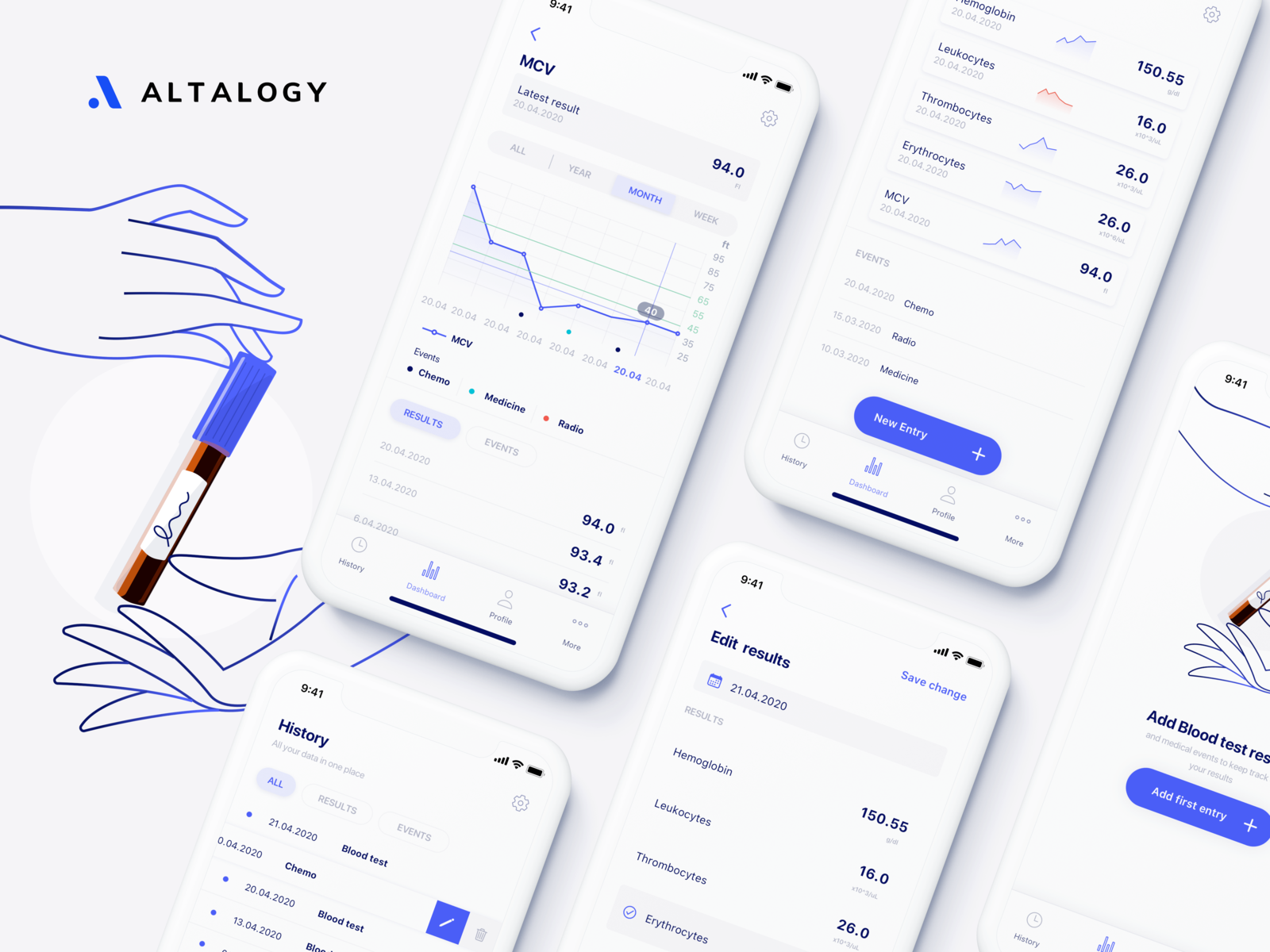 Blood Values Tracker iOS App by Altalogy on Dribbble