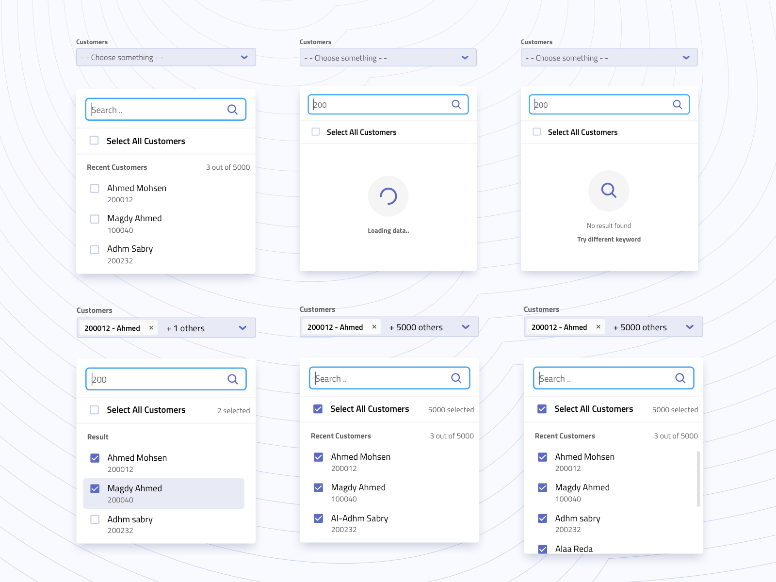 Dropdown Menu Variations - ERP System by Alaa Reda for Tremoloo on Dribbble