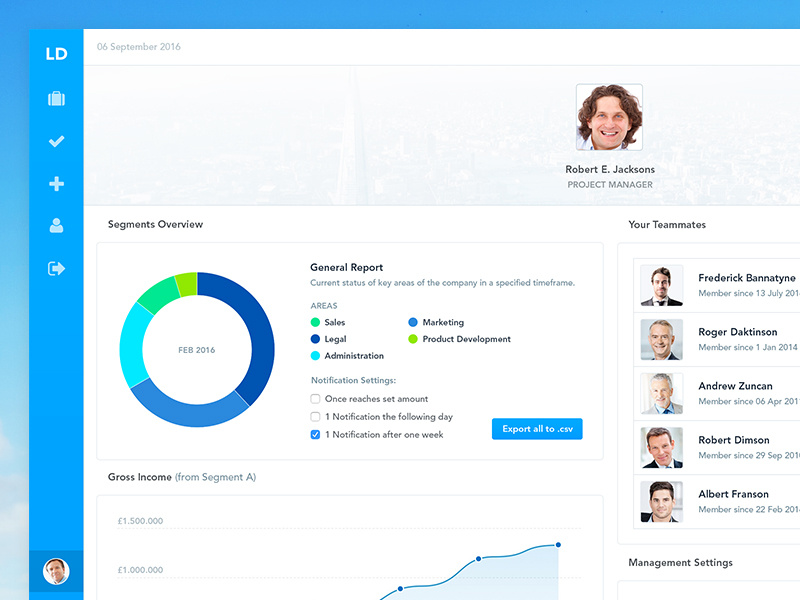UI Personal Profile by Pierluigi Giglio on Dribbble