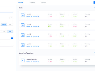 Items UI by Pierluigi Giglio on Dribbble