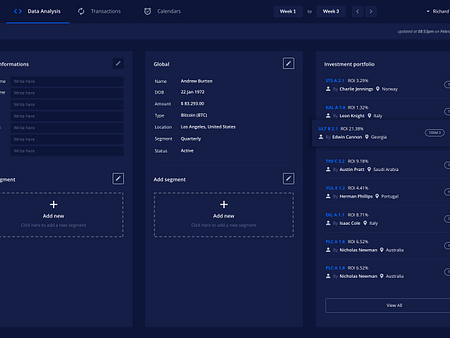 Data Analysis - UI Kit For Sketch And XD by Pierluigi Giglio on Dribbble