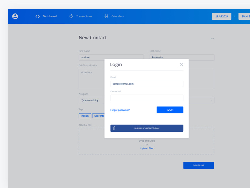 Login - Saas Admin Ui Kit by Pierluigi Giglio on Dribbble