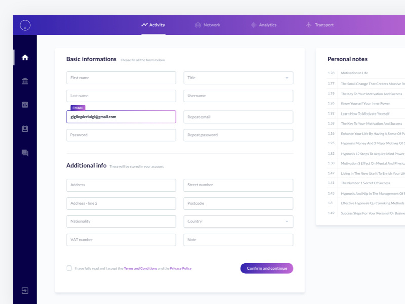 Web App UI Kit For Sketch And XD by Pierluigi Giglio on Dribbble