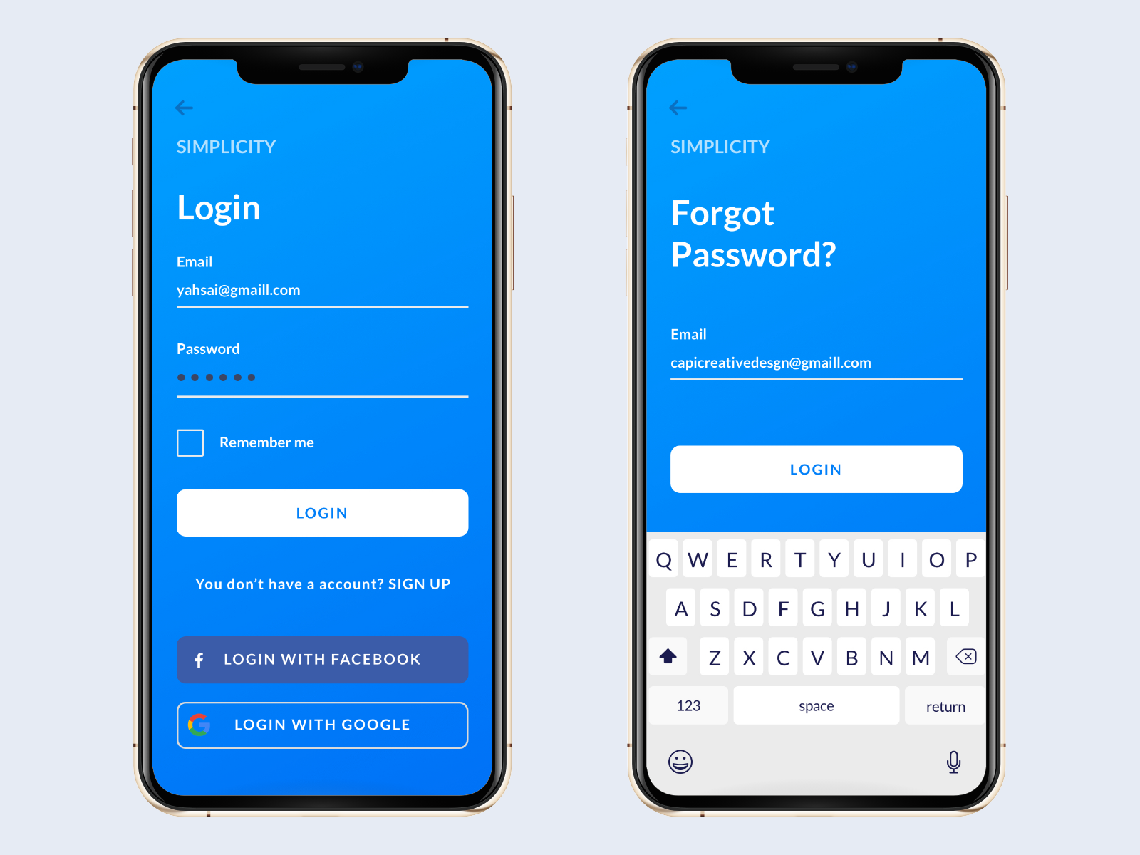 Login flow: iOS App UI Design by Pierluigi Giglio on Dribbble