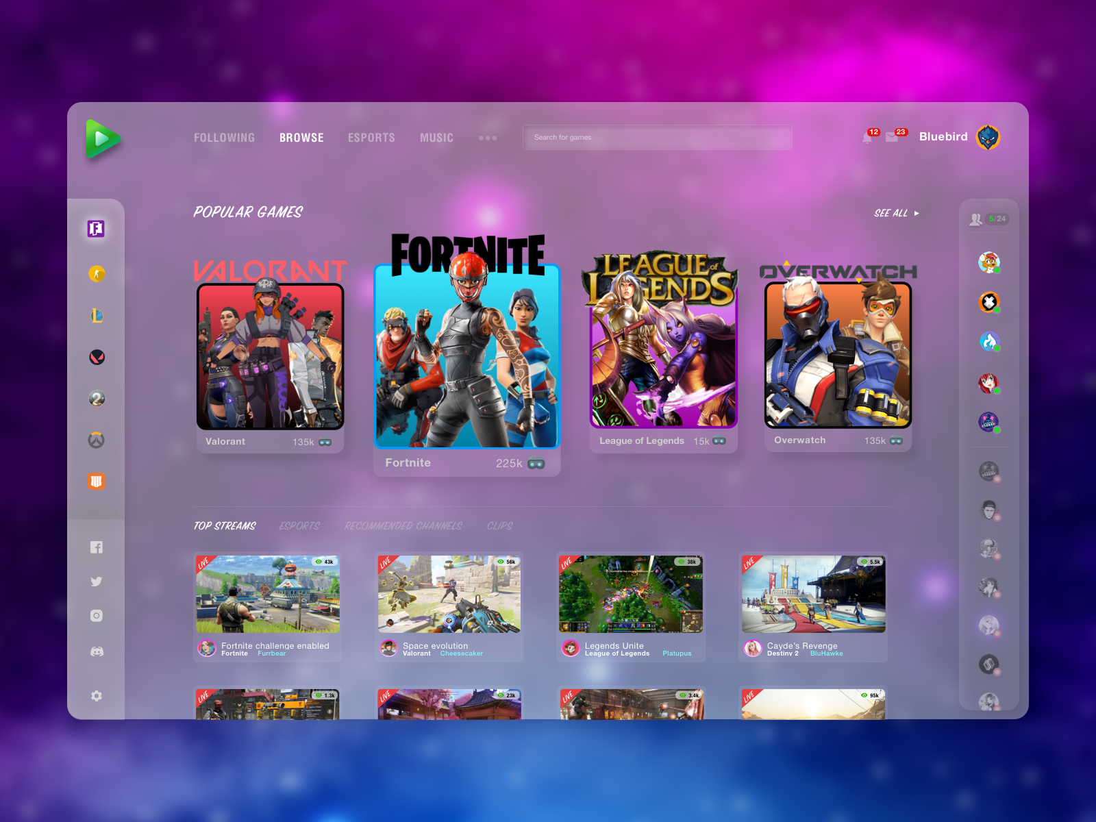 GamePlay Streaming Service by Andrew So on Dribbble