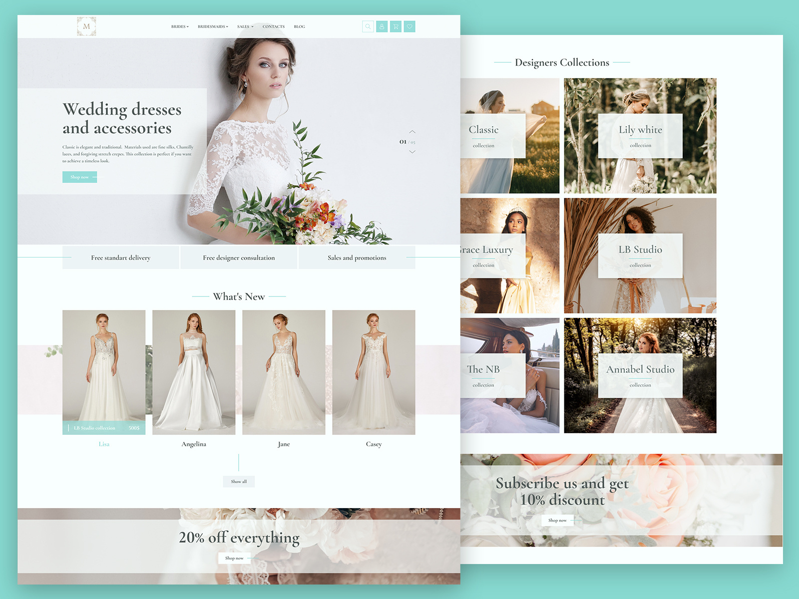 Wedding Salon Web Design by Tetiana Kramarska on Dribbble
