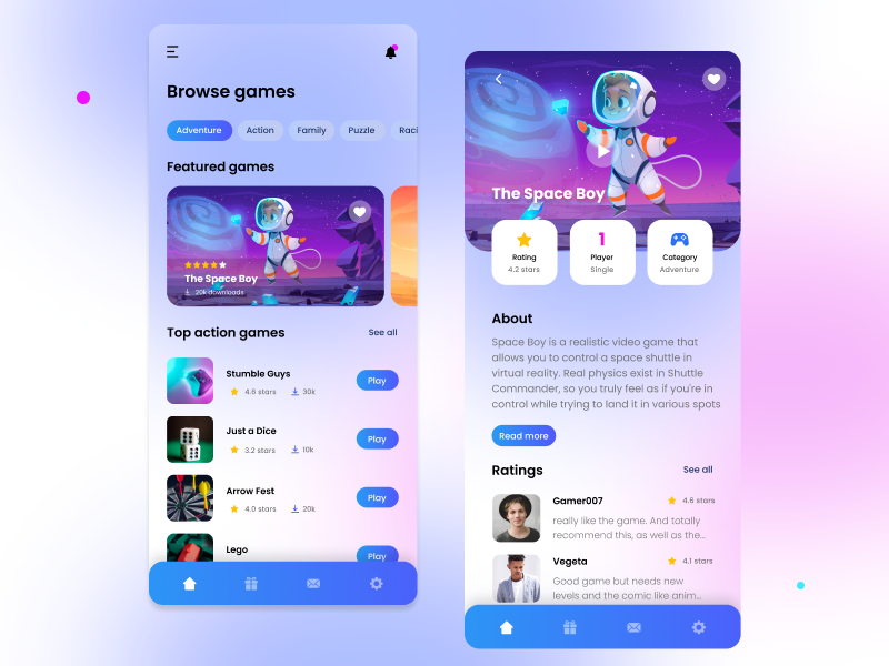 PlayShop App UI by Santhosh Thilagamani on Dribbble