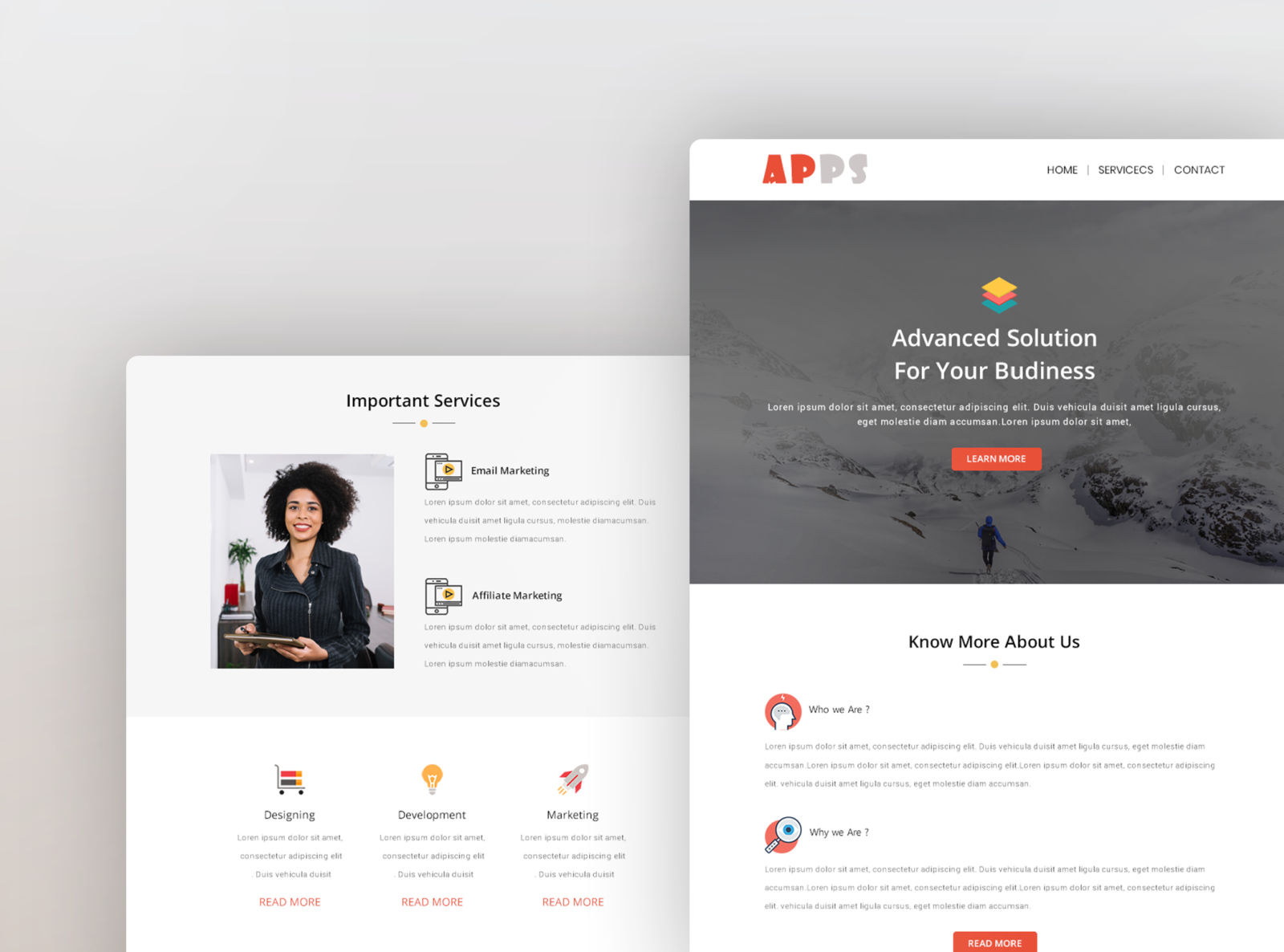 Email business template by GraphicAid on Dribbble
