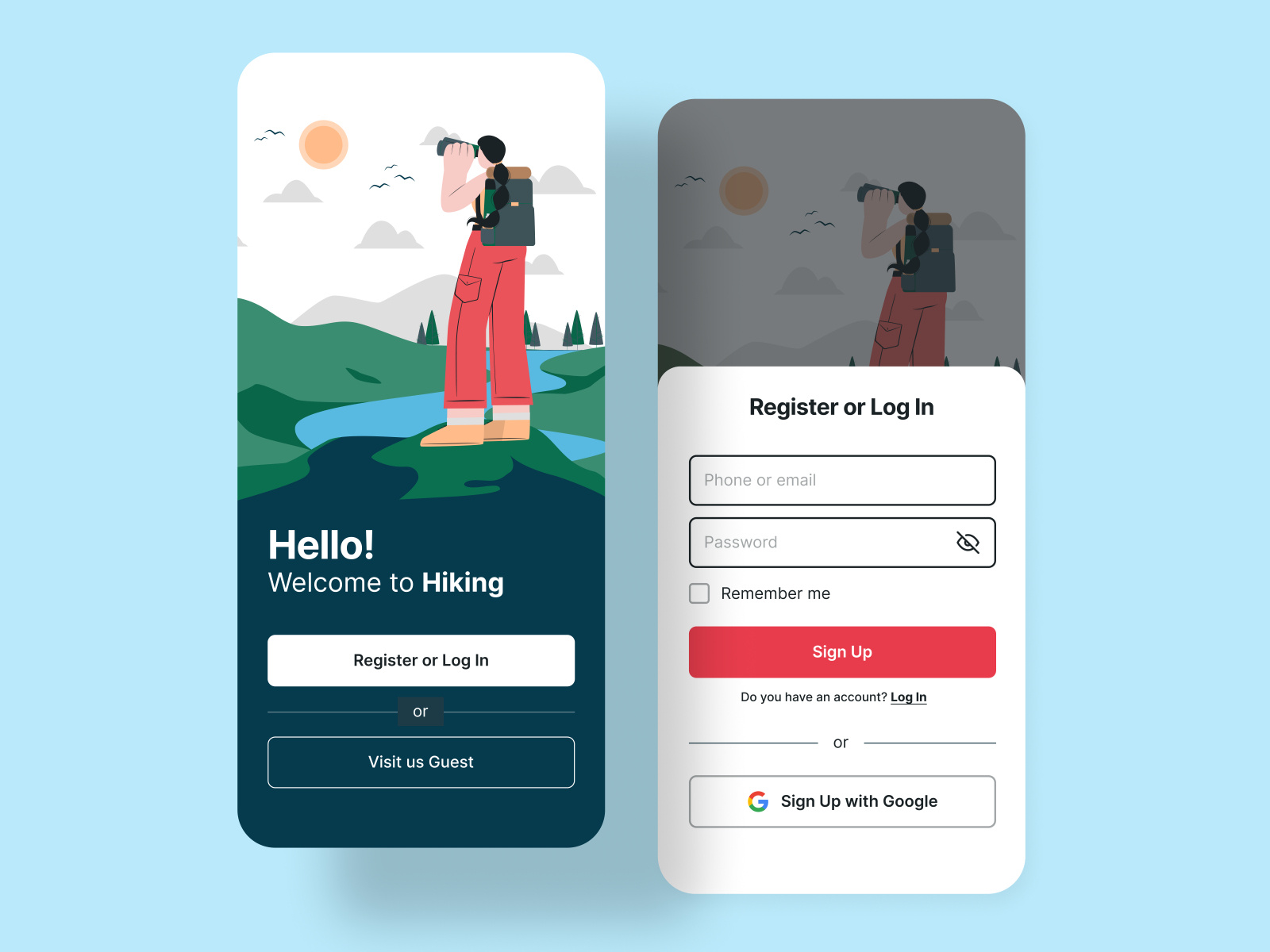 Sign Up Mobile App Design by Nik Nechaev on Dribbble