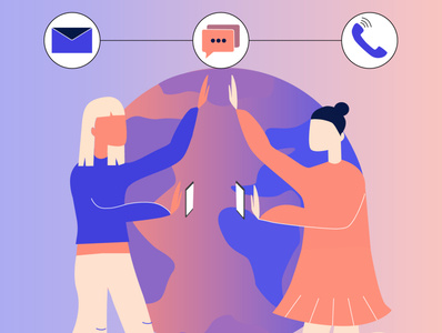 Internet friendship by Julia on Dribbble