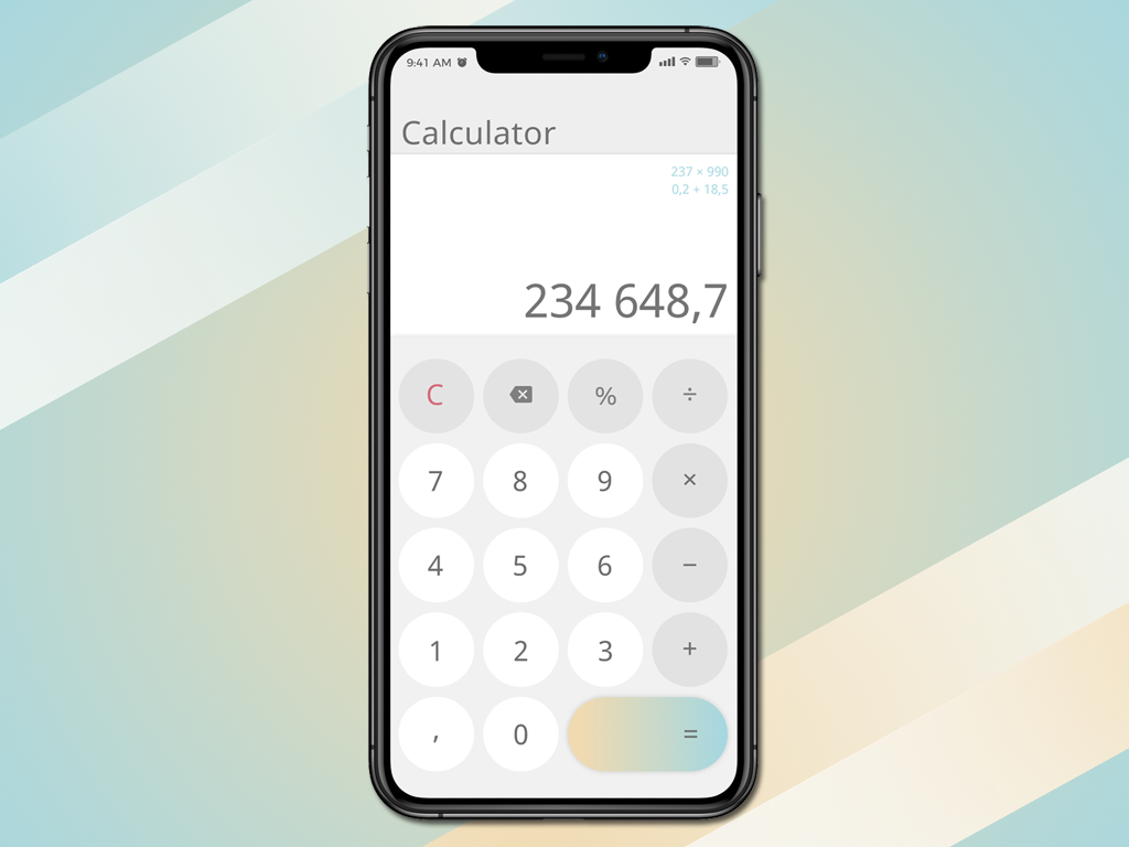 Daily UI #004 - Calculator by Iona Matecade on Dribbble