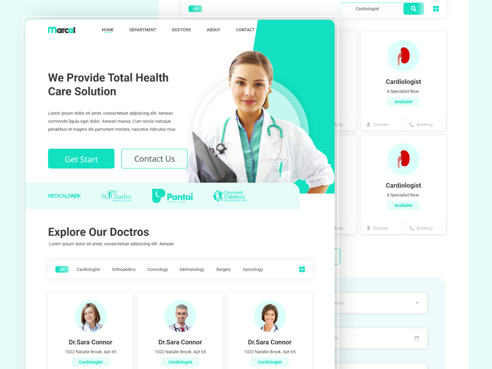 Hospital Informatics Web Landing Page by Ismail Hussain on Dribbble