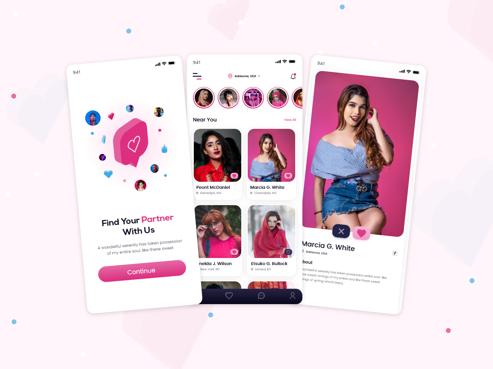 Find Your Perfect Partner | Dating App by Ismail Hussain on Dribbble