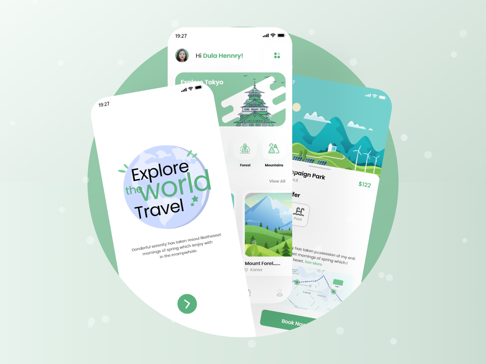 Travel App Design by Ismail Hussain on Dribbble
