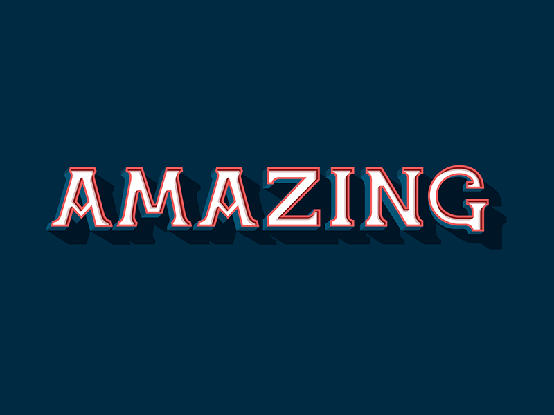 Illustrative Type Amazing by Romain Clabaut on Dribbble