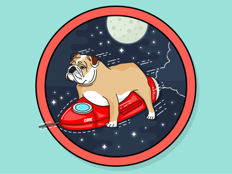 Obie the bulldog by James Farndon on Dribbble