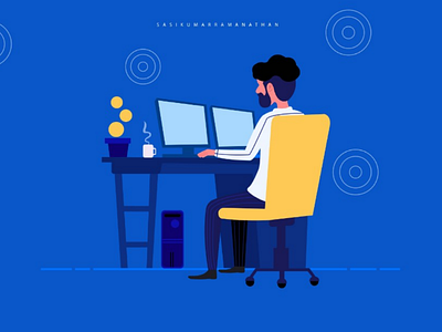 Office character by Sasikumar Ramanathan on Dribbble