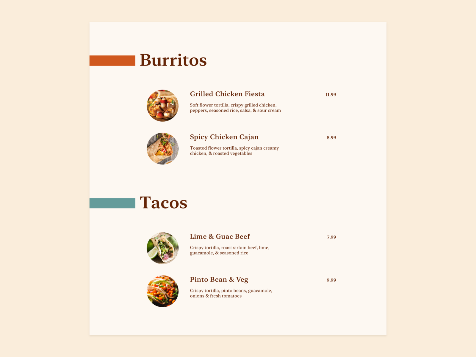 Daily UI #43 - Food Menu by Jake Dragash on Dribbble