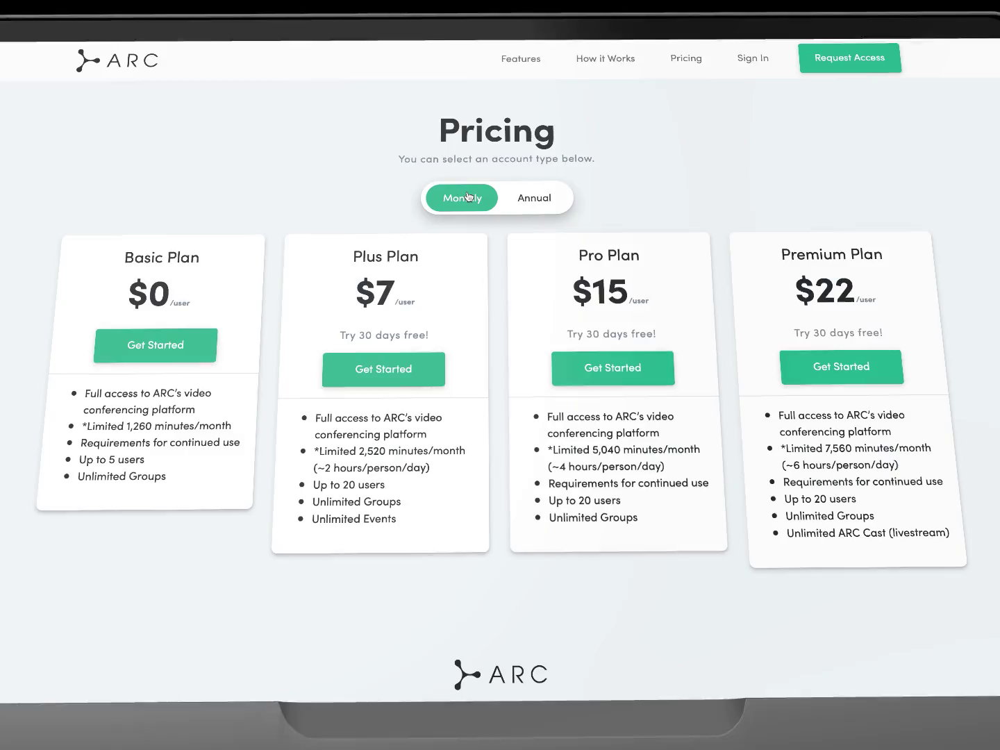 Simple Pricing Tables by Andrew Daniels for Kaleo Design on Dribbble