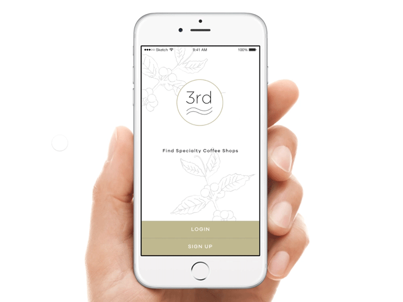 Login / Sign Up | Coffee Shop Finder App by Andrew Daniels on Dribbble